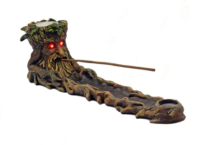 Fantasy Gifts - Green Man Incense Burner LED Eyes, Green Man, 2121