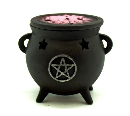 Fantasy Gifts - Cauldron with Pentagram Design Cone Incense Burner ...