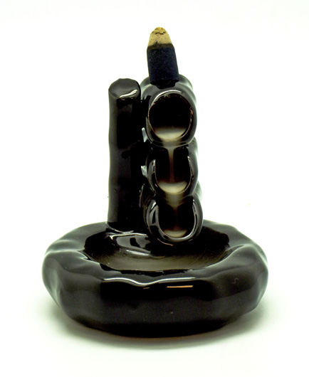 Fantasy Gifts - Black Ceramic Steps Backflow Burner, Back Flow Incense ...