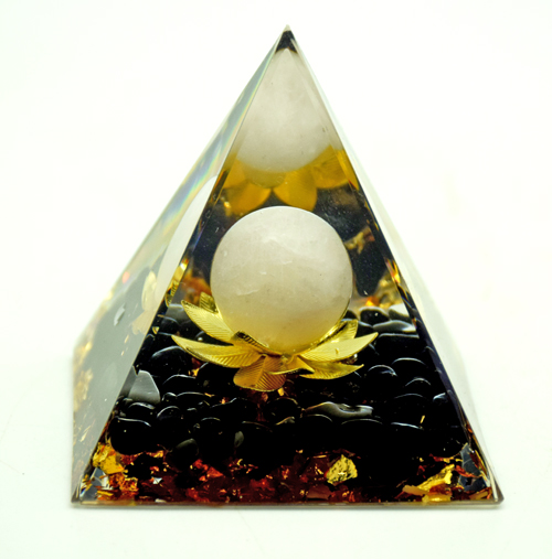 Fantasy Gifts - Lotus Flower with White Moon Orgonite Pyramid, Orgonite ...