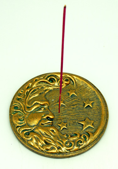 Fantasy Gifts - Bronze Colored Moon and Stars Incense Burner, Incense ...