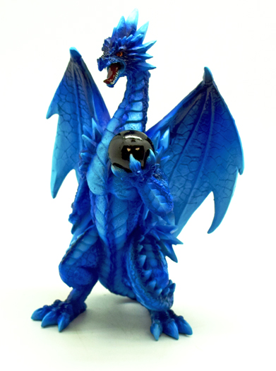 Fantasy Gifts - Vibrant Blue Dragon Holding Ball, Dragons, 3302
