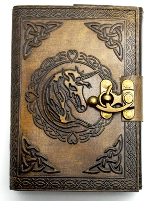 Fantasy Gifts - Unicorn Embossed Leather Journal, Leather Embossed ...