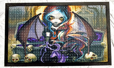 Fantasy Gifts - Vampire Dragonling Door Mat, Printed Door Mats, 3414